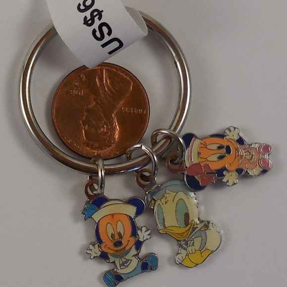 Disney | Accessories | Disney Mickey Minnie Mouse Donald Duck Key Ring ...